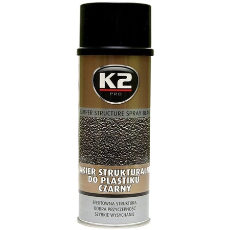 Боя K2 BUMPER STRUCTURE SPRAY L345, 400 мл, черна, текстурирана за ...