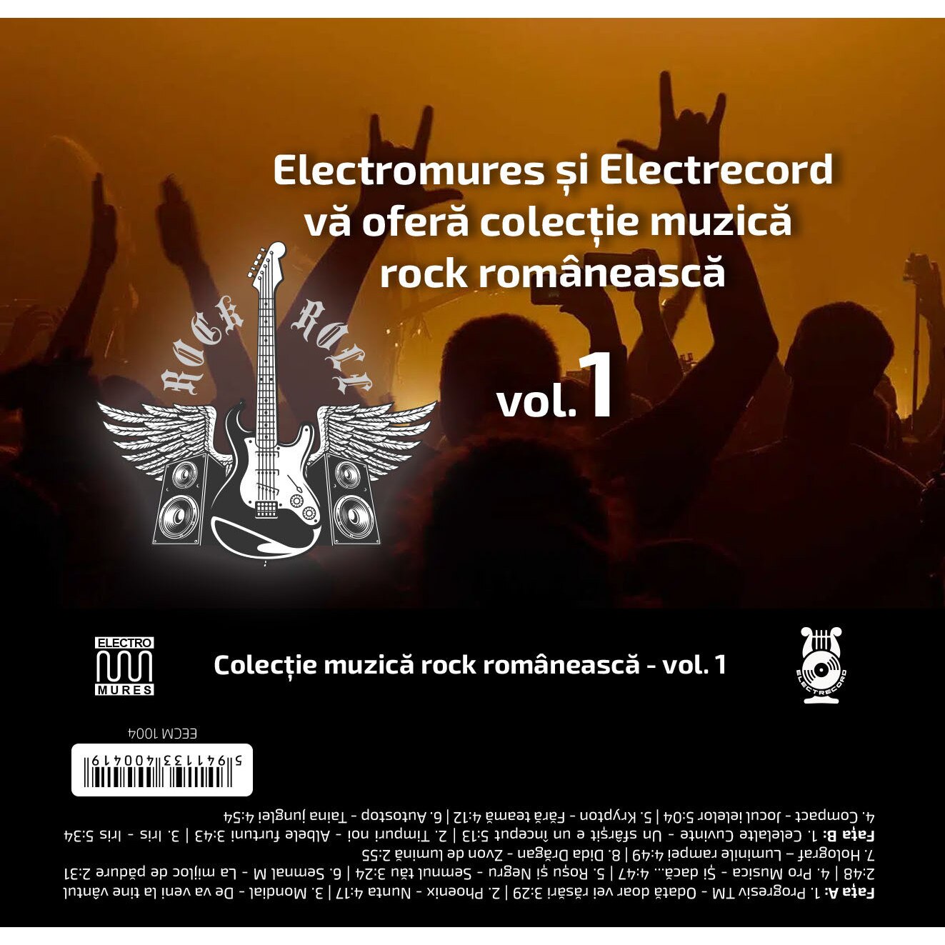 Caseta audio Colectie muzica rock romaneasca vol.1 produsa de Electromures si Electrecord EECM ...