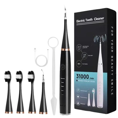 Irigator Bucal Negru pentru Dinti cu Periuta Electrica - Rezistent la ...