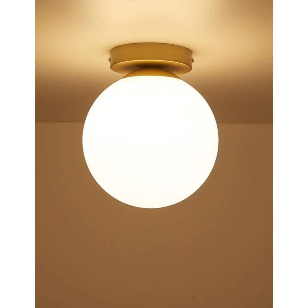 Lustra aplicata 1 Glob soclu E27 Gold Abajur metalic ZenLED® - eMAG.ro