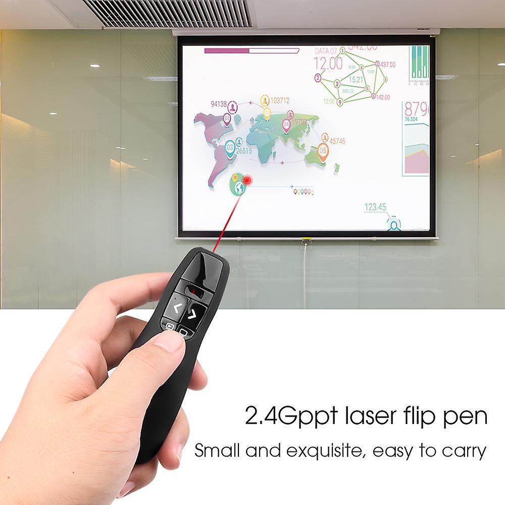 Дистанционно за презентация PowerPoint, USB, Черен - eMAG.bg