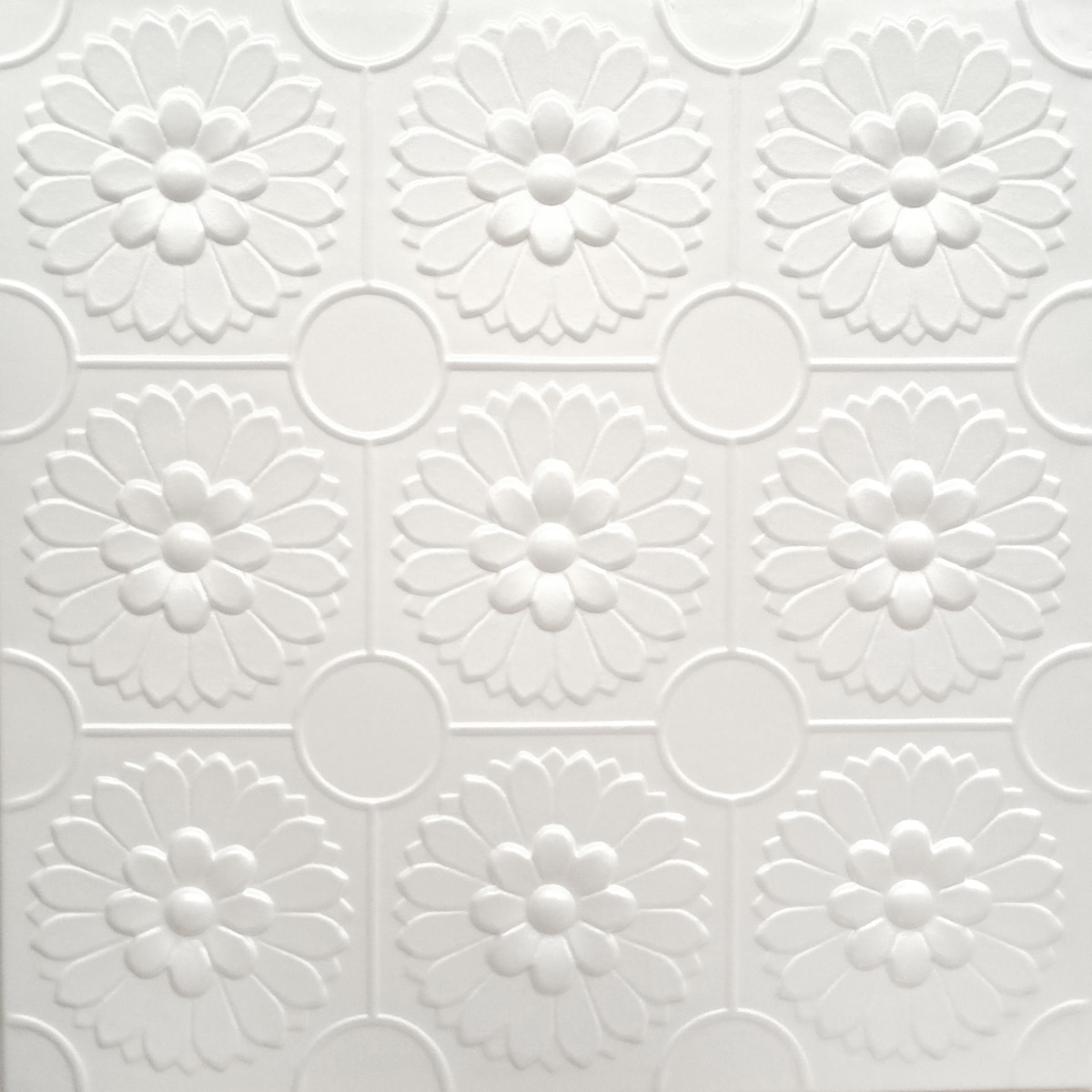Tavan fals decorativ 0877, polistiren extrudat, alb, 50x50x0.4 cm - eMAG.ro
