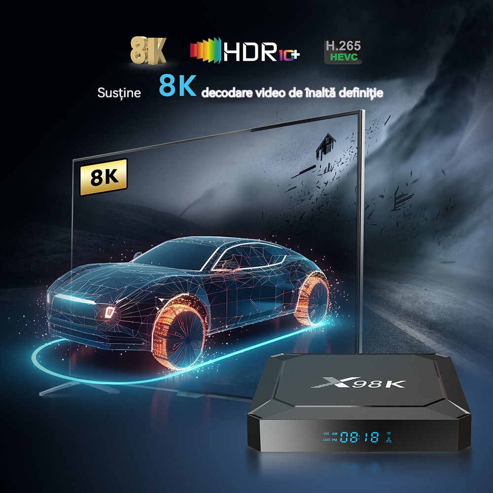 Smart TV Box X98K Android 13 16G Rockchip RK3528 8K HD Smart Set Top ...