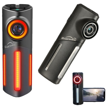 Lampa bicicleta SEEMEE DV, camera HD 1080p, 30 lumeni, impermeabila ...
