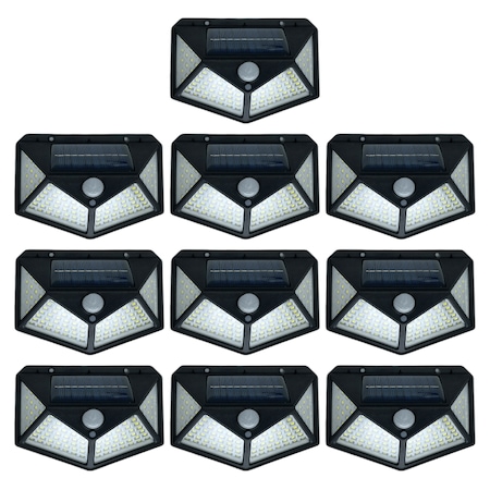 Set 10 Lampi Solare LED SUPER TRENDS, 4W, 280Lm, Negru, IP65, Pentru ...