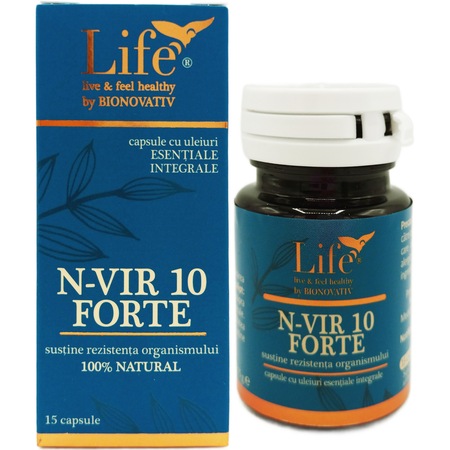 N-Vir 10 Forte capsule antivirale cu 10 uleiuri esentiale integrale ...