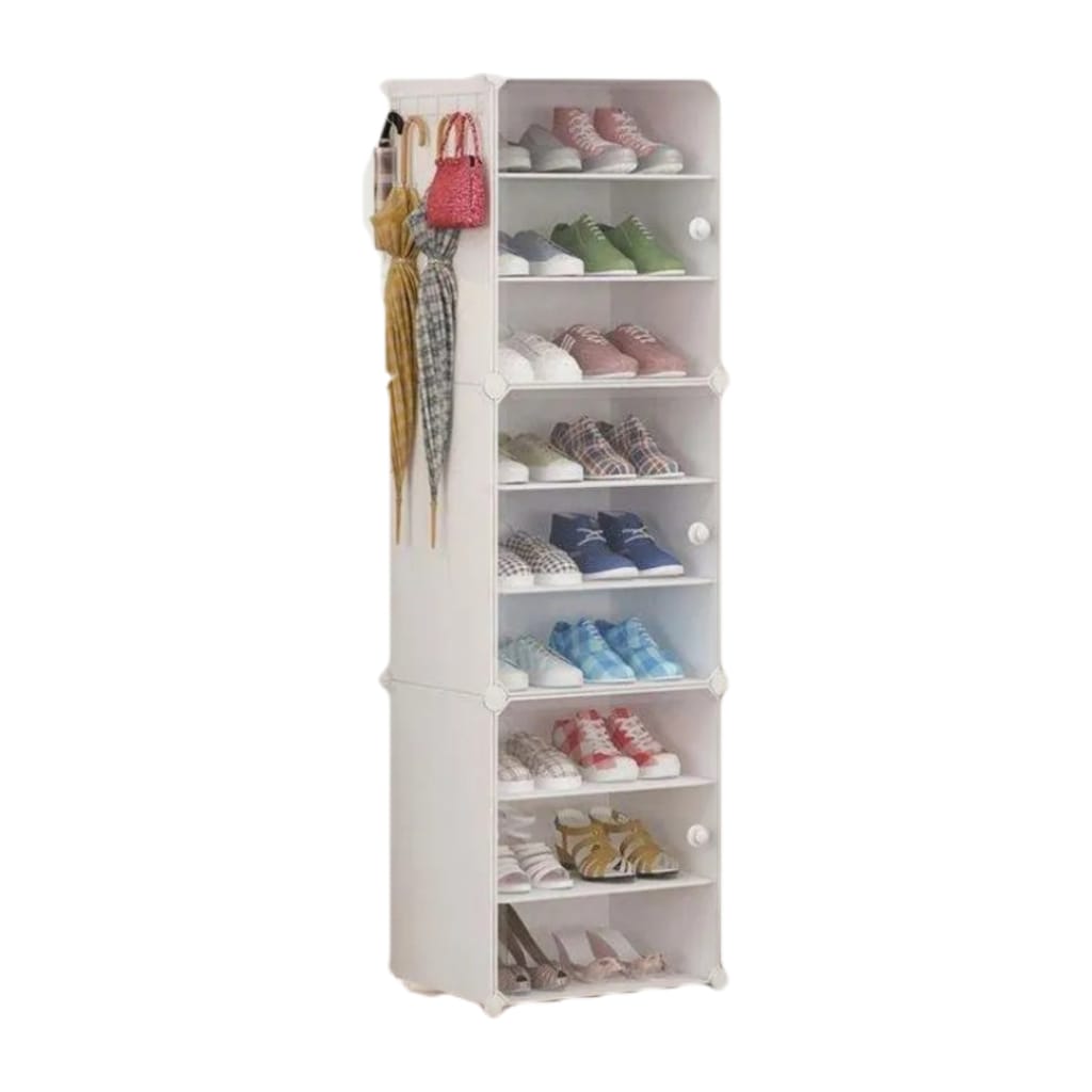 Dulap modular pentru copii, 8 rafturi, Alb, 44x32x126 cm - eMAG.ro
