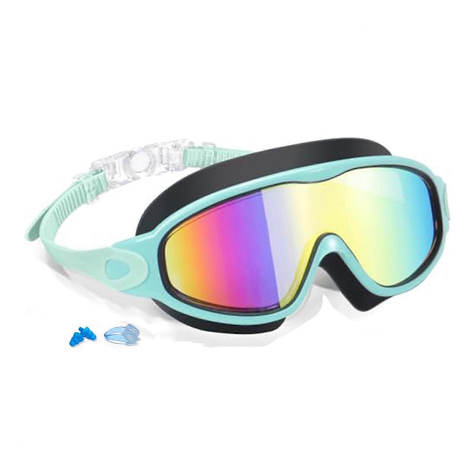 Ochelari de inot pentru copii, HD, anti-fog, multicolor, 16cm, set cu ...