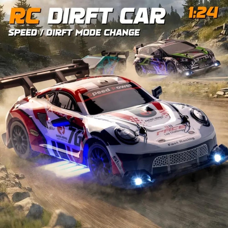 Masina de drift RC la scara 1:24, 4WD, 2.4GHz, 30KM/H, jucarie sport de ...