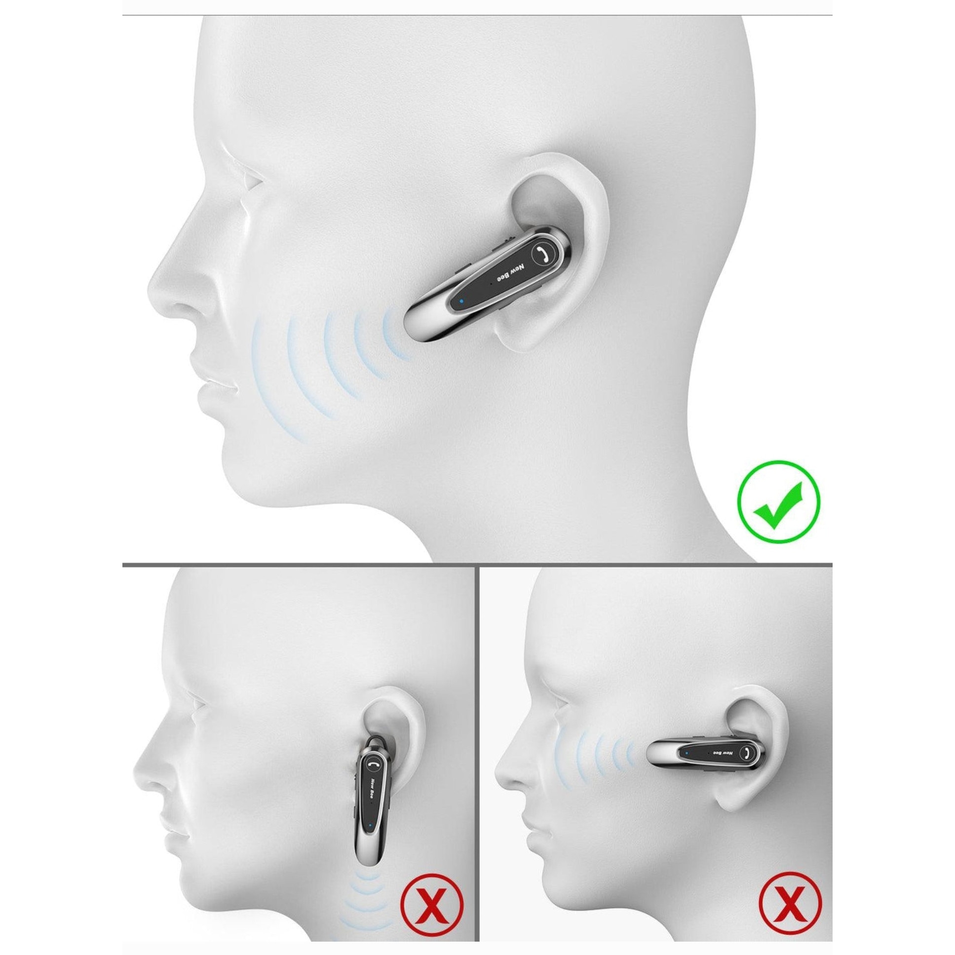 New Bee LC-B45 vezeték nélküli Bluetooth headset tokkal, aktív ...