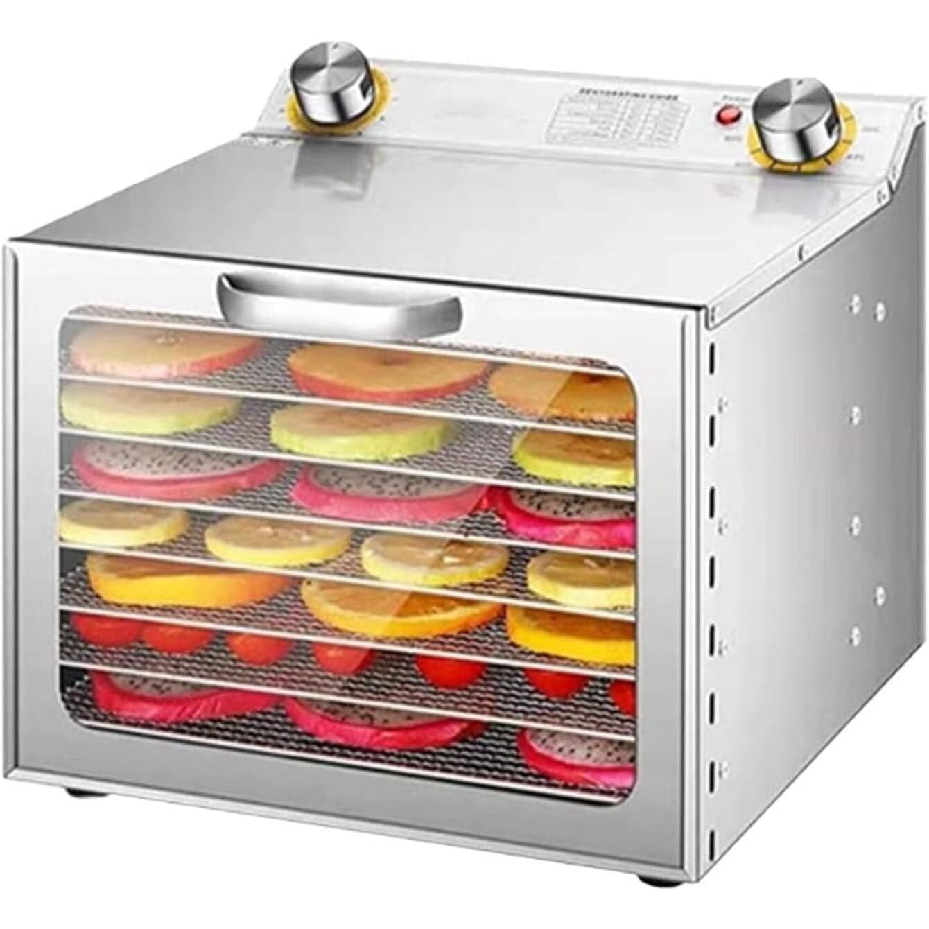 Deshidrator de alimente, 400W, 8 straturi, inox, pentru carne, ciuperci ...