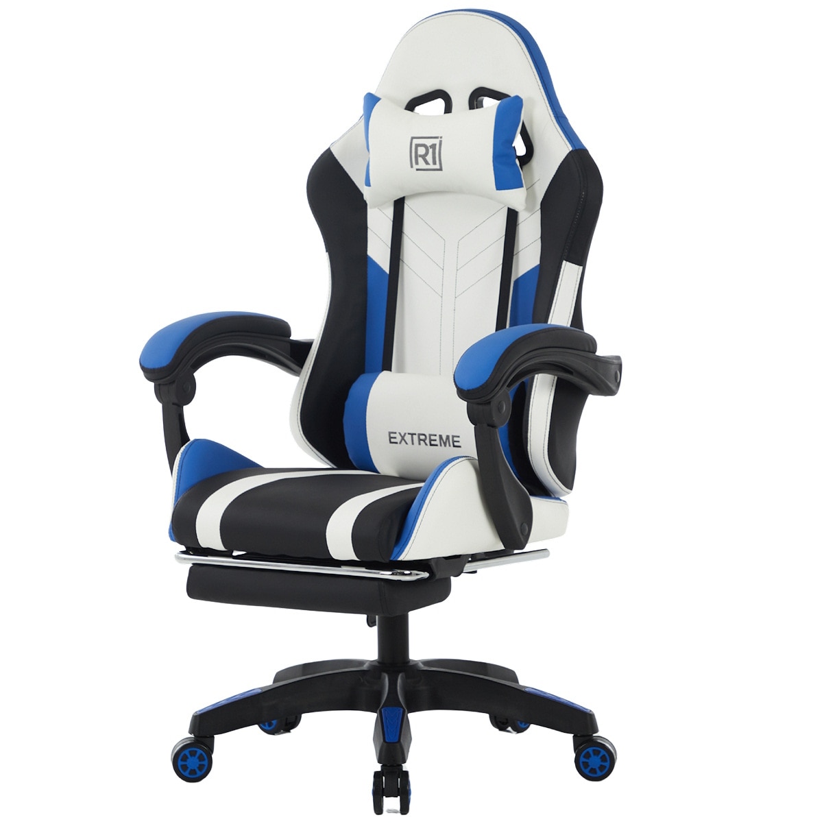 Scaun Gaming EXTREME R1 cu Suport pentru Picioare, Roti din Cauciuc ...