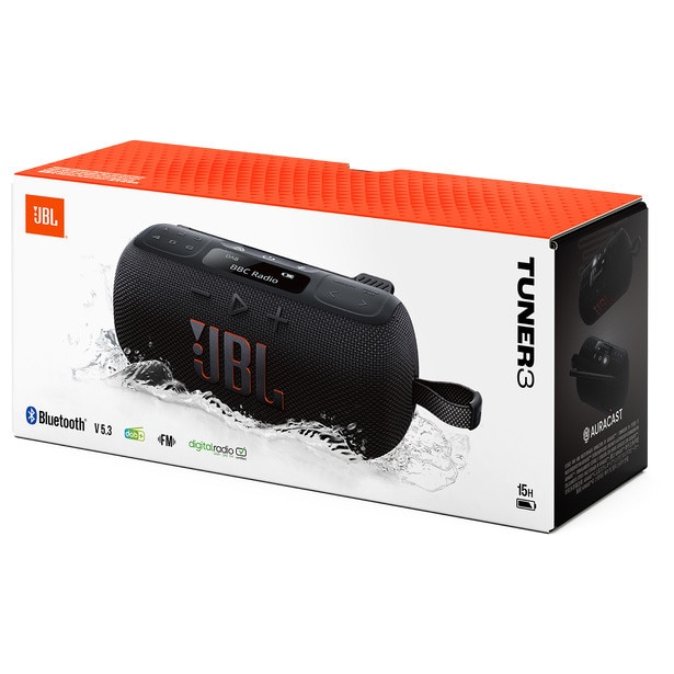 Radio portabil JBL Tuner 3, DAB/DAB+/FM, Bluetooth, Auracast, Autonomie ...
