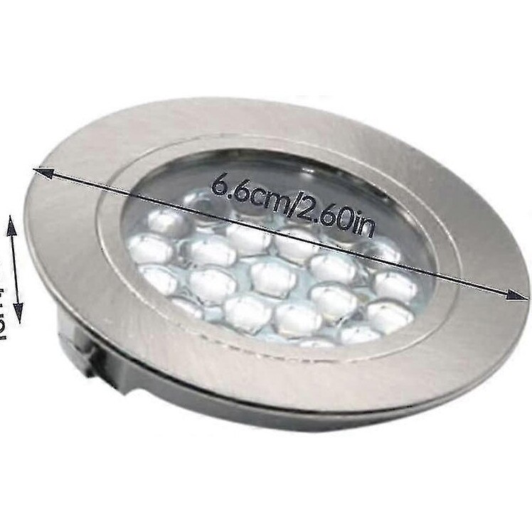 Комплект 6 Вградени LED спота, Ултра тънки, Бял, 6.6x6.6x1см - eMAG.bg