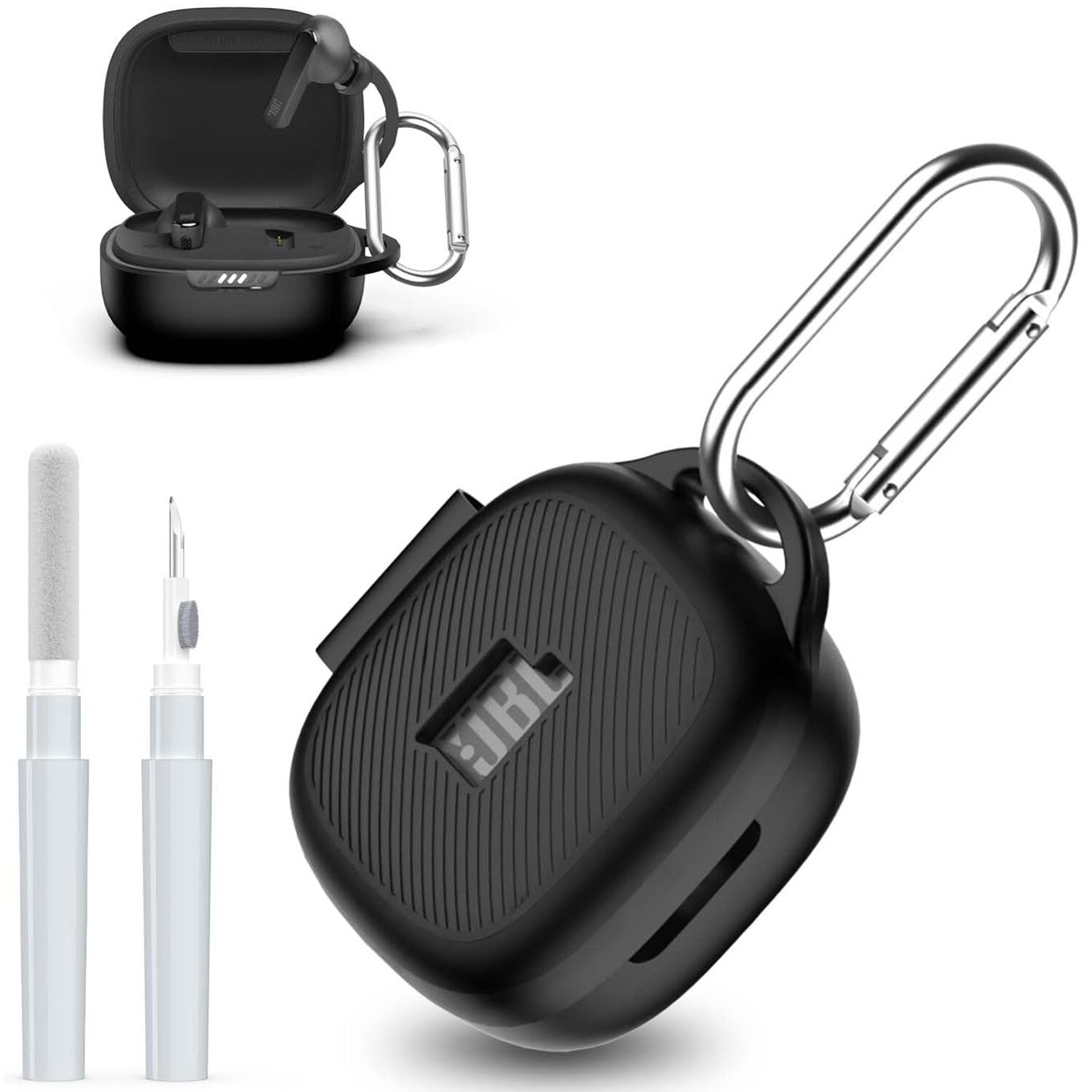 Husa pentru casti JBL Live Pro 2, design vizibil cu logo, rezistenta la ...