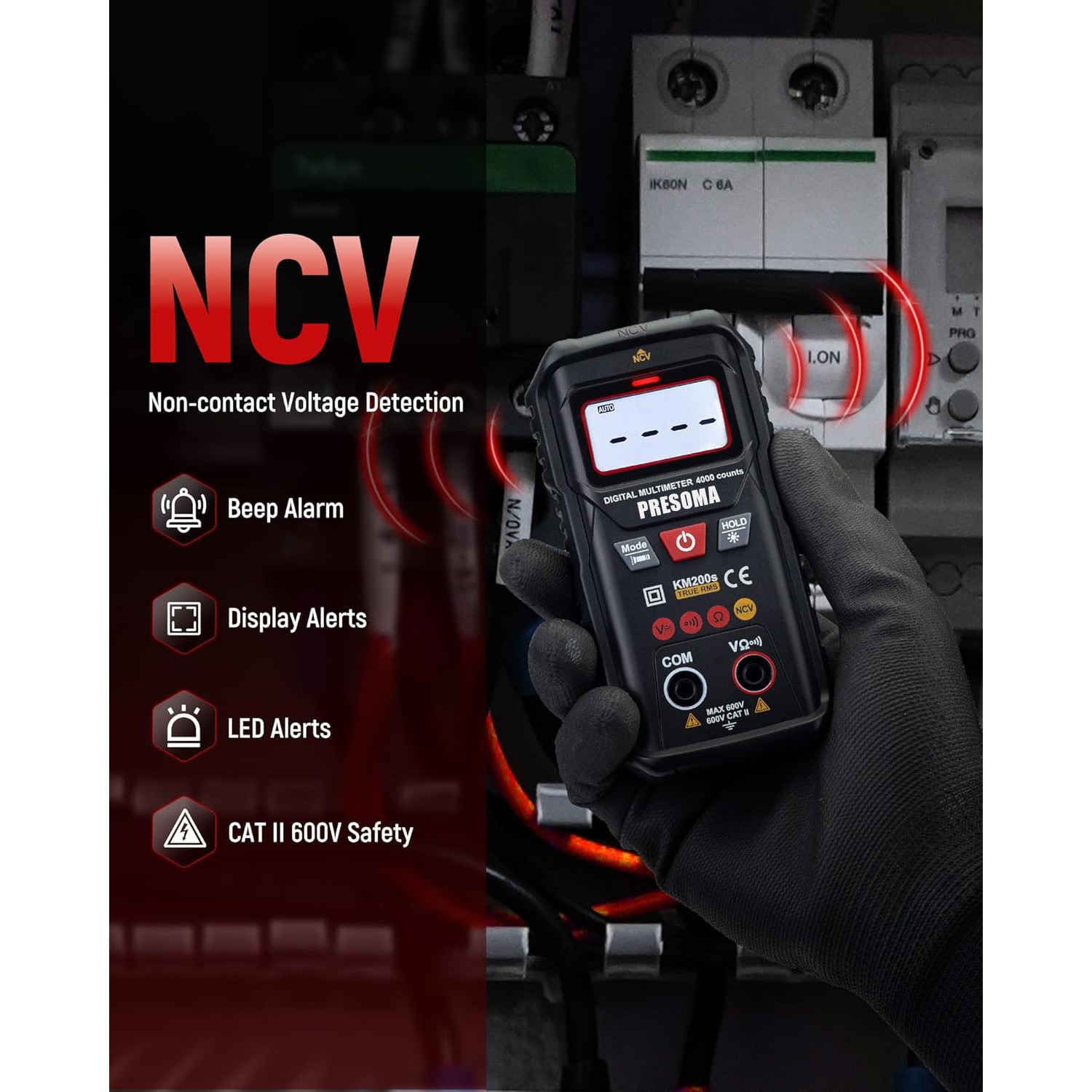 Multimetru Digital, Afisaj LCD, Auto Detect, NCV, Masoara Curent DC/AC ...