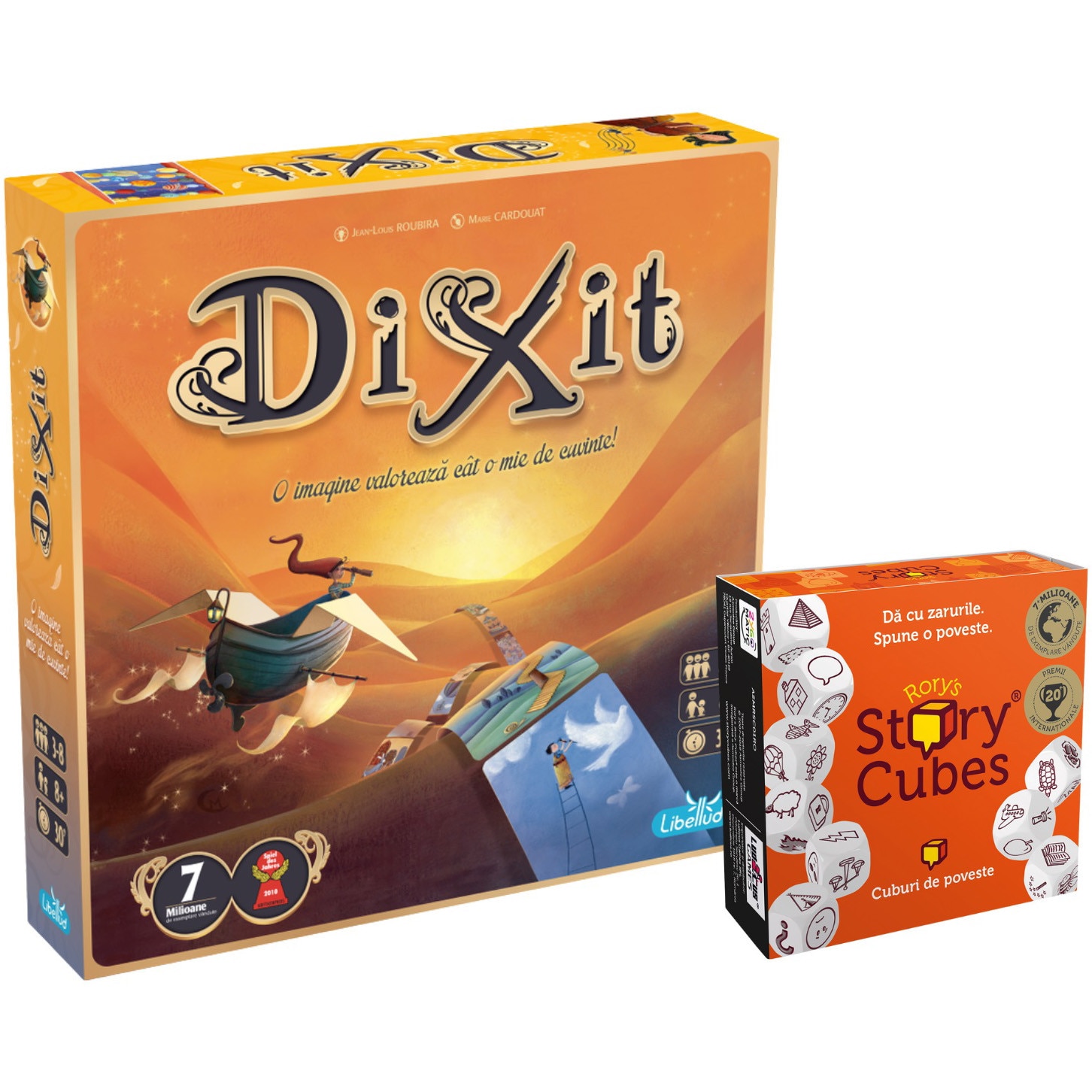 Pachet 2 jocuri - Rory Story Cubes si Dixit: Jocul de baza - eMAG.ro