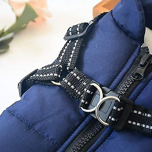 Jacheta pentru caini cu ham, impermeabila, 2XL, neagra, pentru caini ...