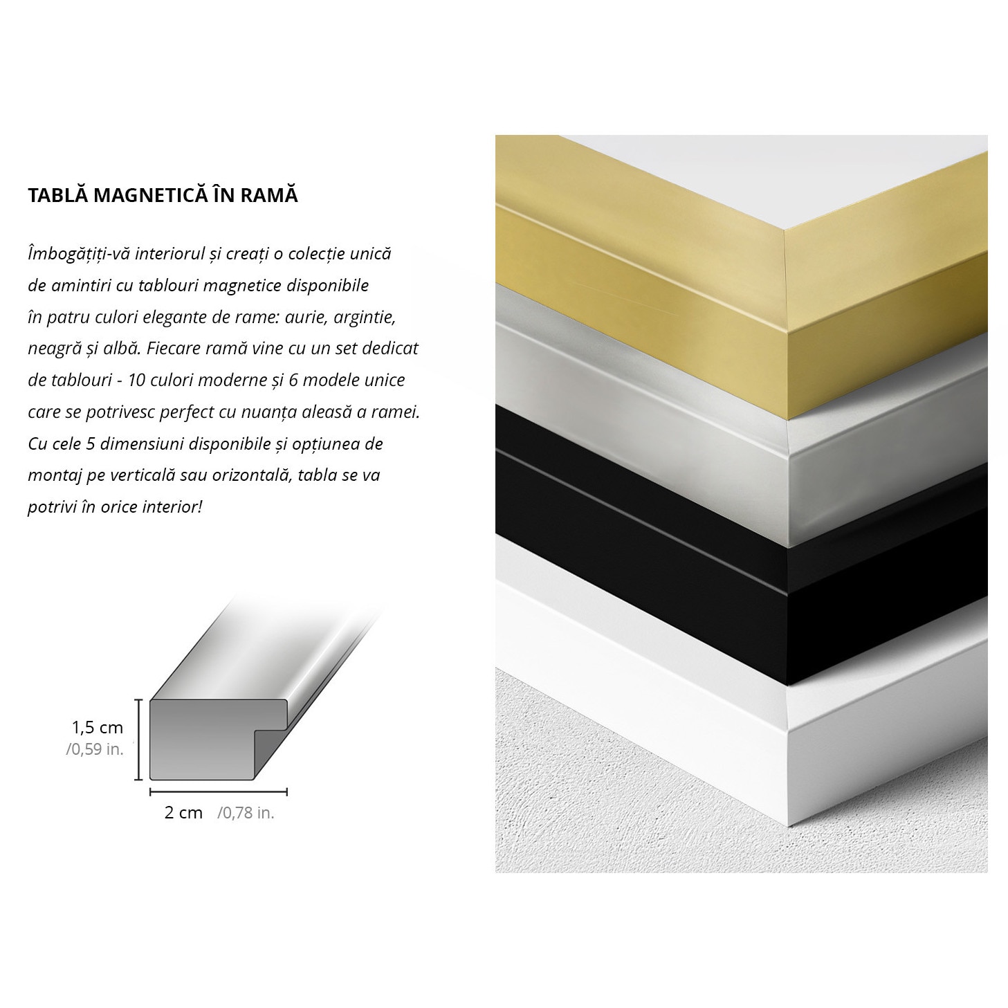 Tabla magnetica pentru copii, Tulup, Culoare alba, Rama alba, 100 x 70 ...