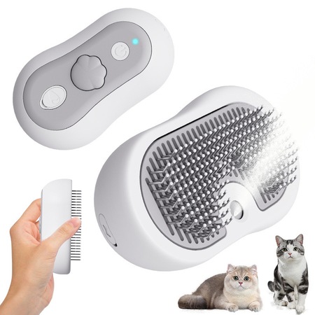 Perie cu Abur 3 in 1 pentru Animale de Companie, Rqiurpn, Peri Curbati ...