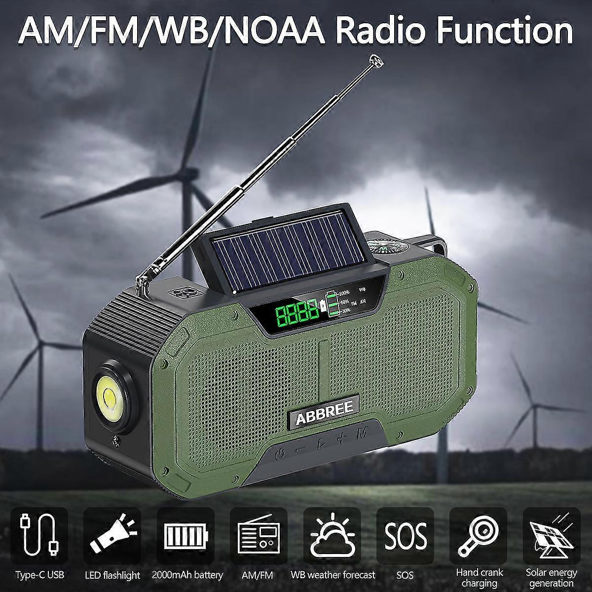 Radio de urgenta portabil cu incarcator pentru telefon, 5000mAh ...