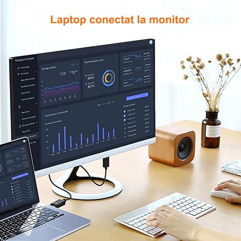 Cablu Adaptor, Cablu Display Port la HDMI, Rqiurpn, 4K, unidirectional ...