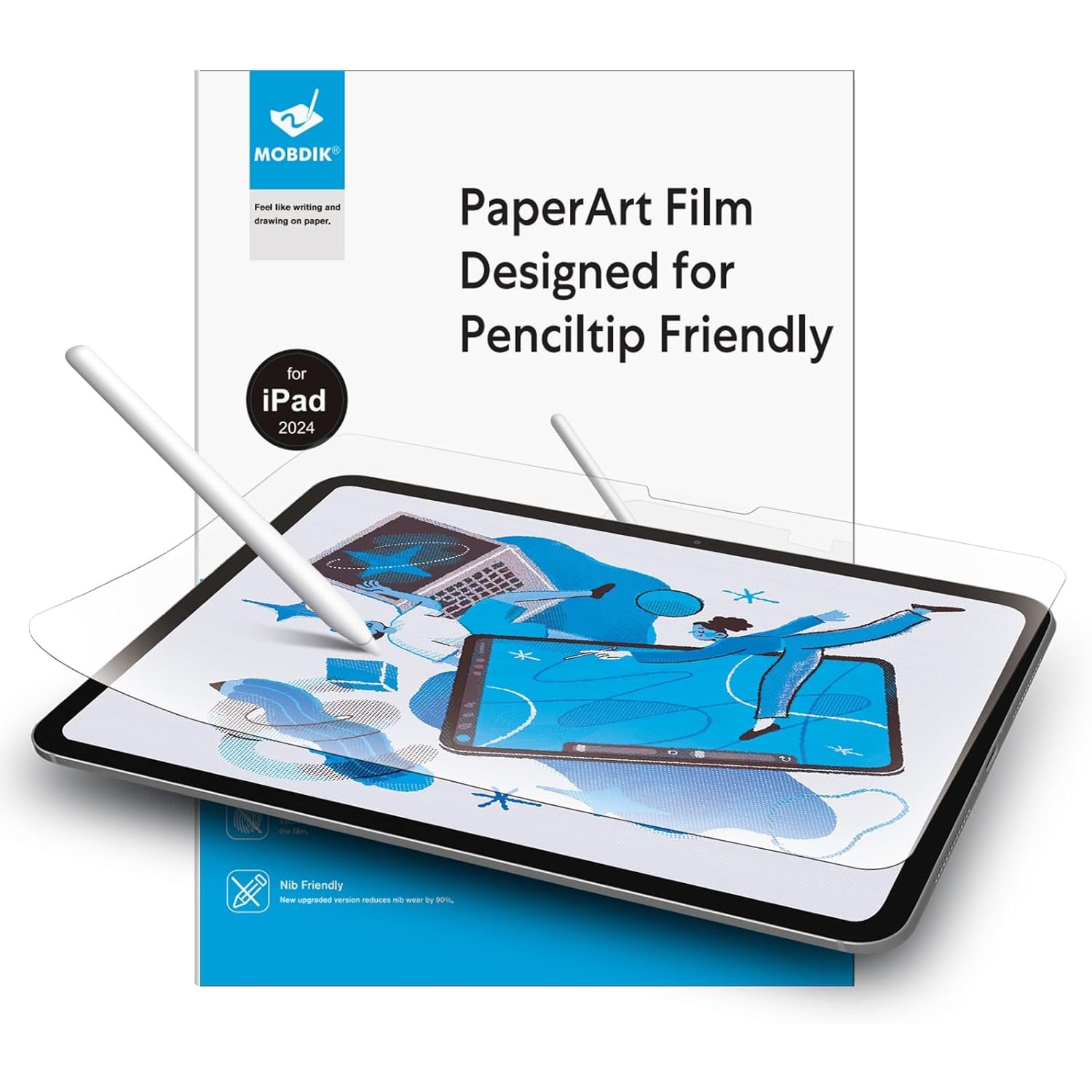 Set 2 Folii Paper Nano pentru iPad Pro 11, MOBDIK, Textura Hartie ...