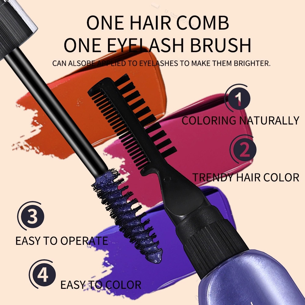 Colorant de păr Molianji cu perie 15ML Violet 02 - eMAG.ro