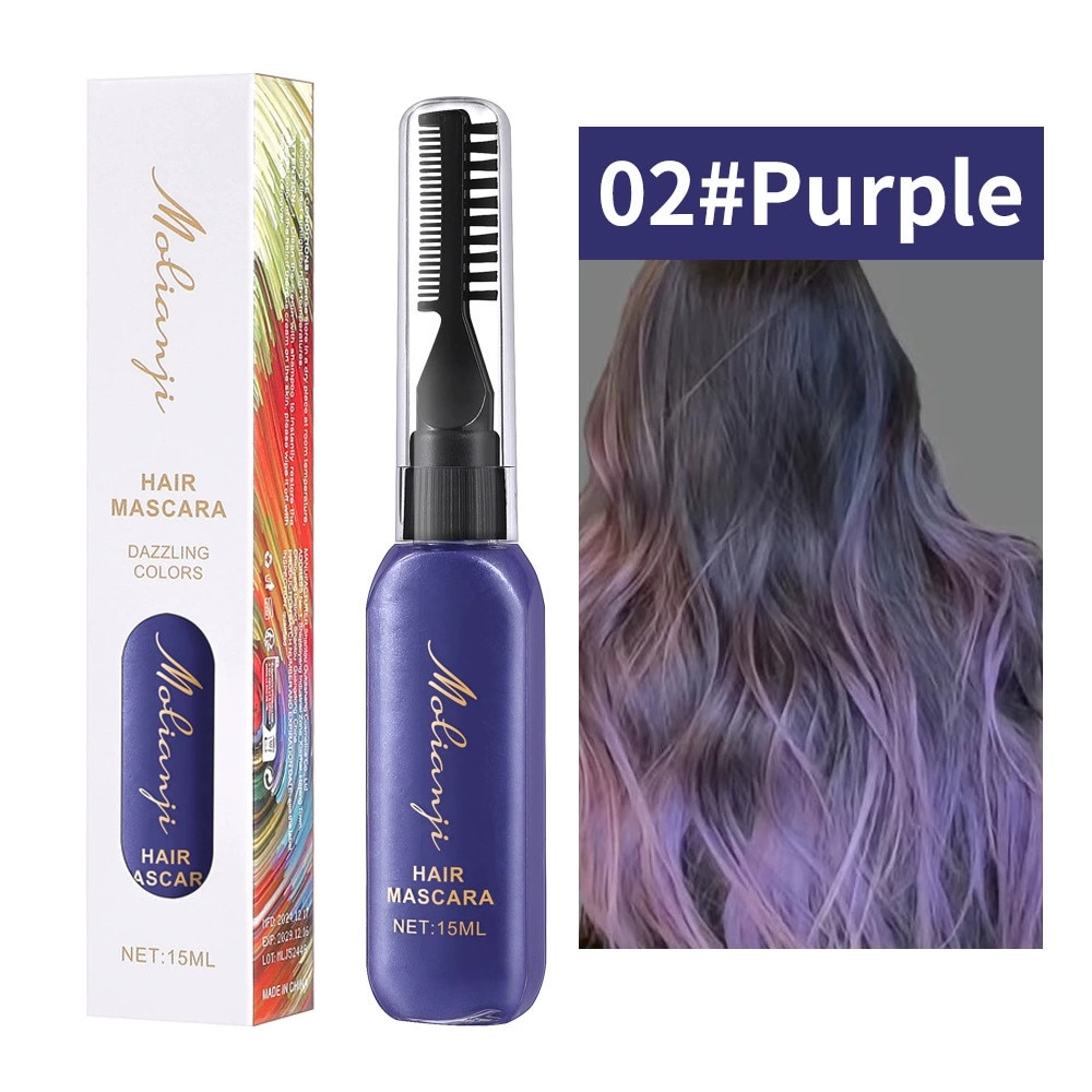 Colorant de păr Molianji cu perie 15ML Violet 02 - eMAG.ro