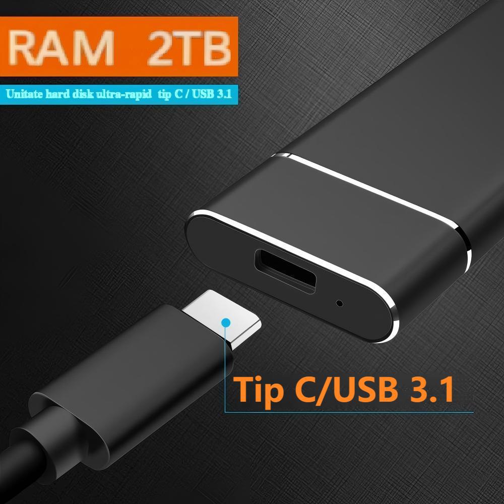 Unitate SSD externa portabila, unitate SSD externa, hard disk extern ...