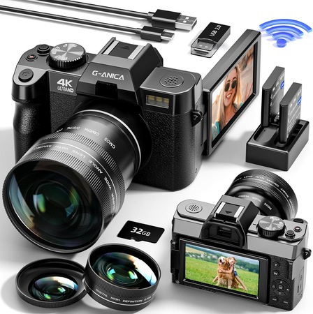 Aparat foto digital G-Anica®, 48MP & Video 4K pentru YouTube si ...