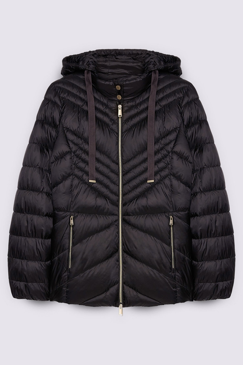 FIORELLA RUBINO, Geaca matlasata cu gluga, Negru, 54 - eMAG.ro