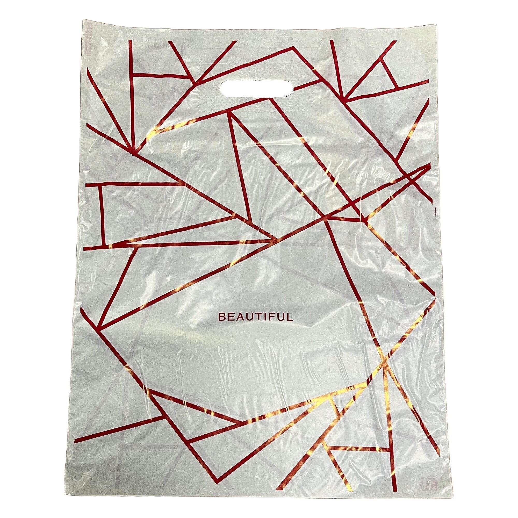 Set 50 bucati, Punga Plastic, tip Banana, cu maner intarit, 400x510 mm ...