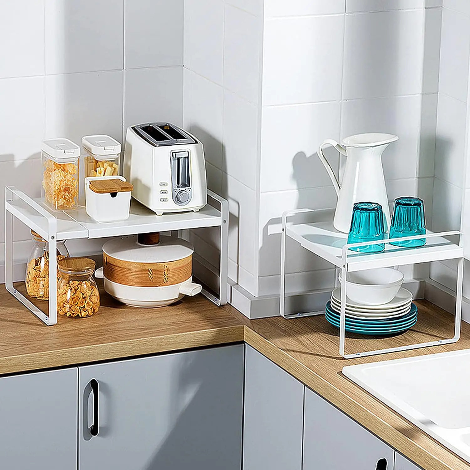 Raft Elindor® din Inox, Extensibil pentru Bucatarie, Organizator ...