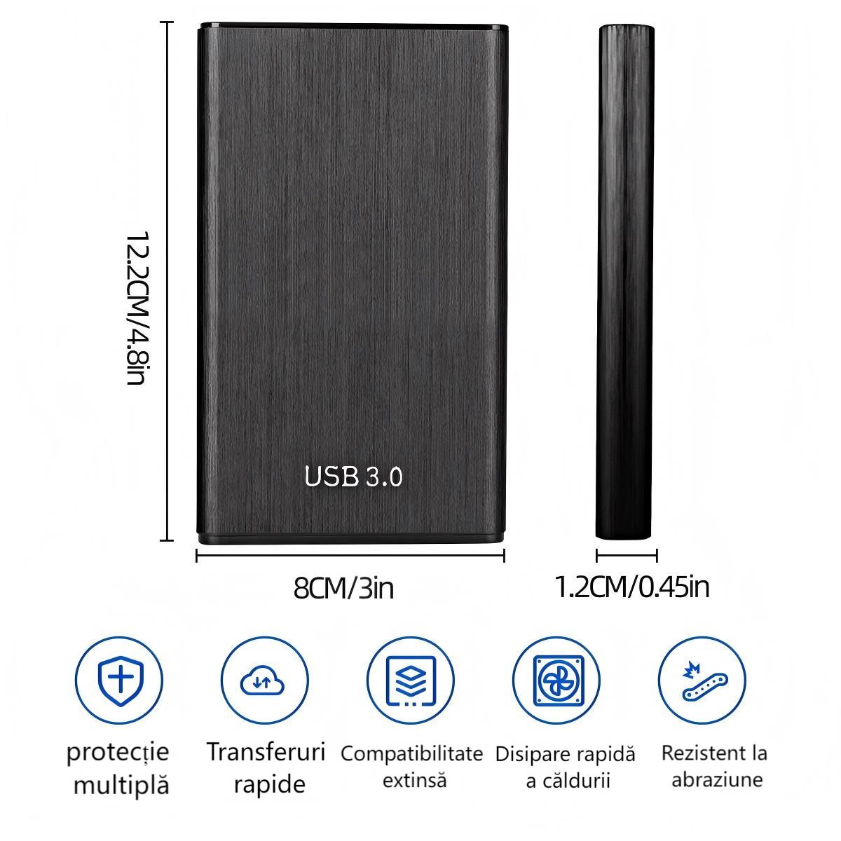 Unitate SSD externa, SSD extern portabil, hard disk extern, compatibil ...