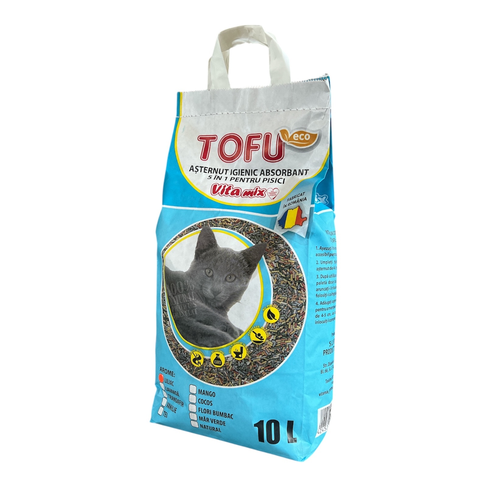 Asternut Pisici Tofu Vitamix cu Miros de Lavanda 10L - eMAG.ro