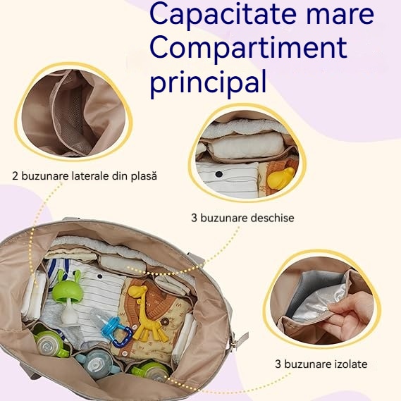 Geanta pentru Scutece, YSBER®, Geanta Bebelusi Reutilizabil Baby Scutec ...