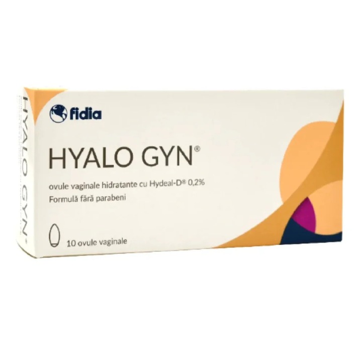 Ovule vaginale hidratante Hyalo Gyn, 10 bucati, Fidia Farmaceutici ...