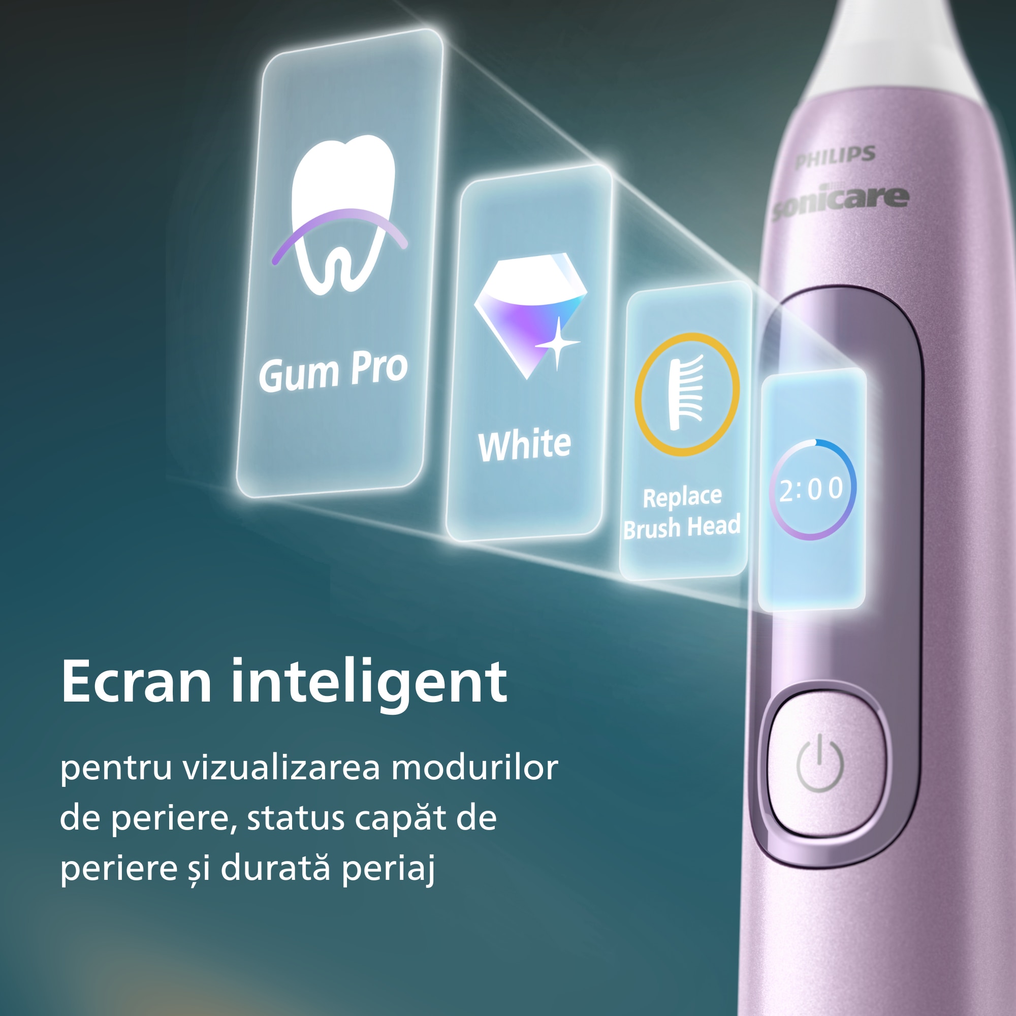 Periuta de dinti electrica Philips Sonicare HX3792/12, cu display, 5 ...