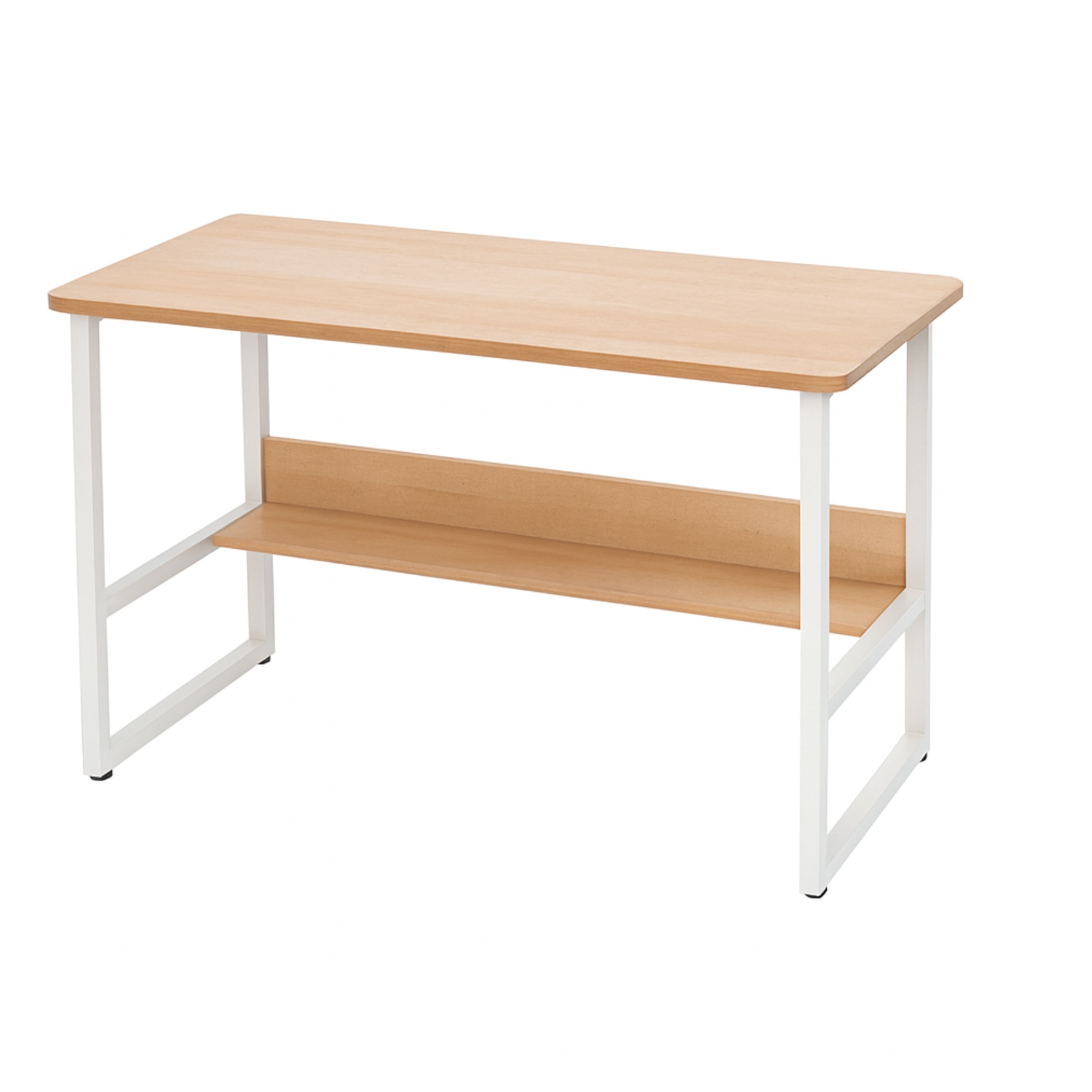 Birou pentru calculator cu raft HomeOFFICE, model scandinav, Maro ...