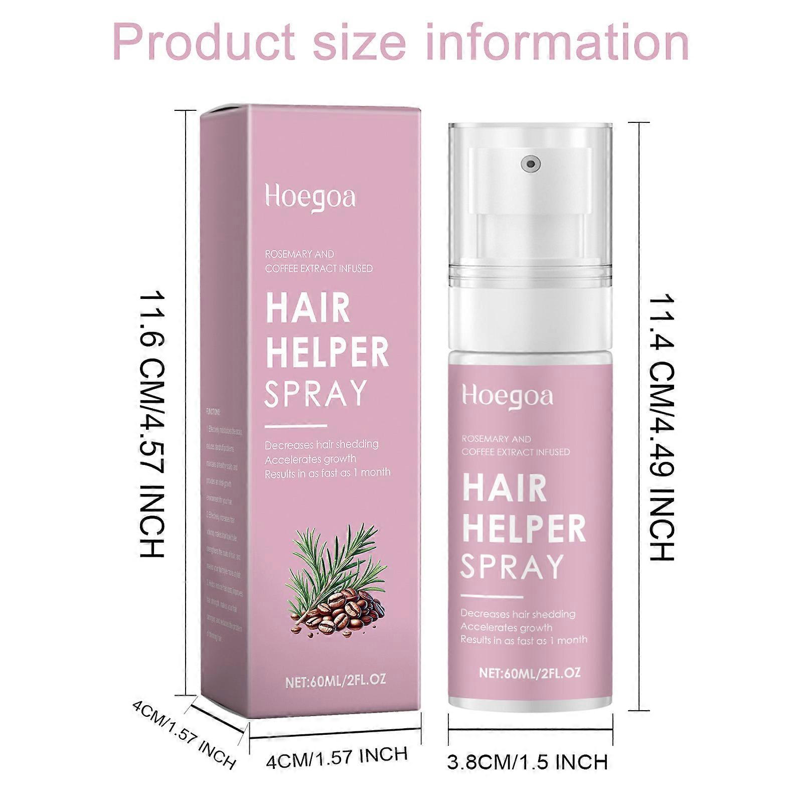 Spray pentru par, 2 buc, ingrediente naturale, 60ml, Hoegoa - eMAG.ro