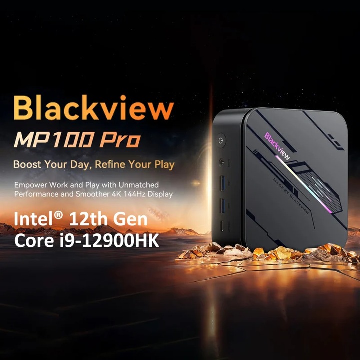 Mini PC Blackview MP100 Pro, Intel I9-12900HK 16GB+1TB SSD, 14 nuclee ...