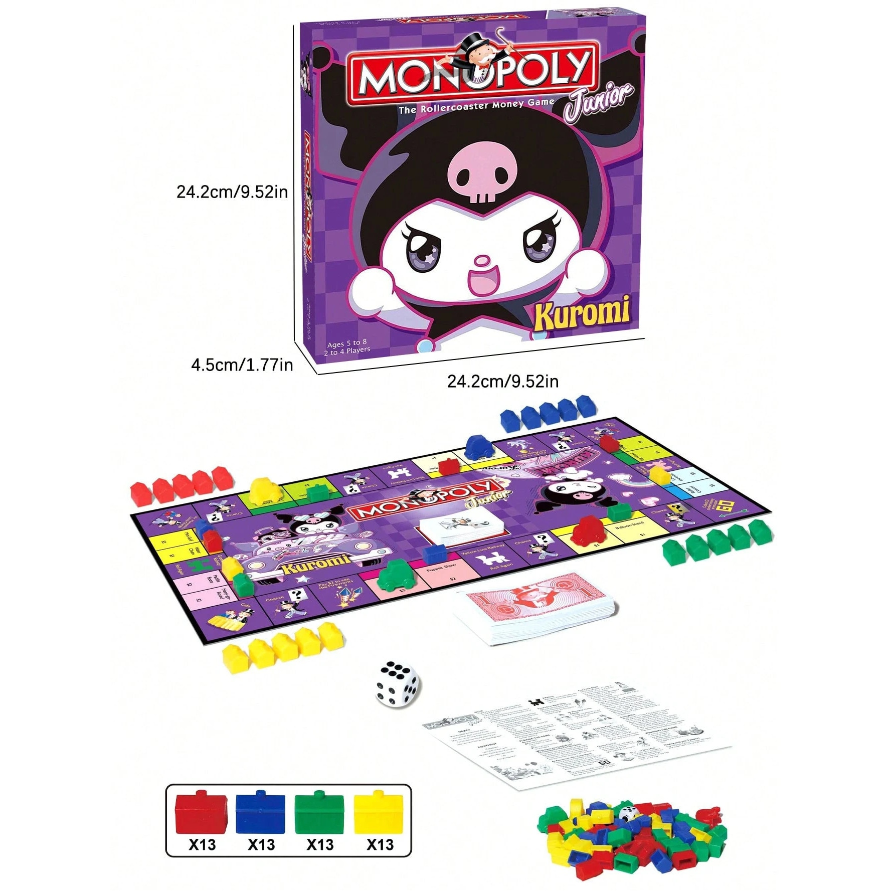 Joc Monopoly Junior Kuromi ANGMAD in limba engleza, 2-4 jucatori ...