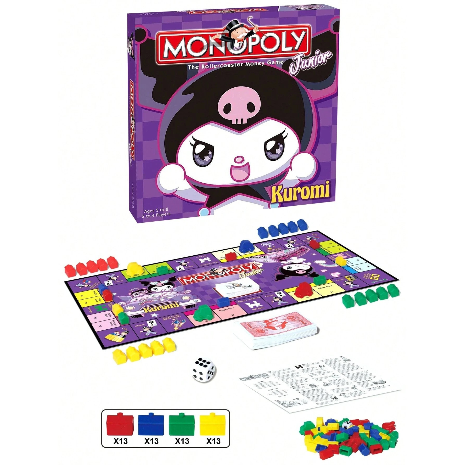 Joc Monopoly Junior Kuromi ANGMAD in limba engleza, 2-4 jucatori ...