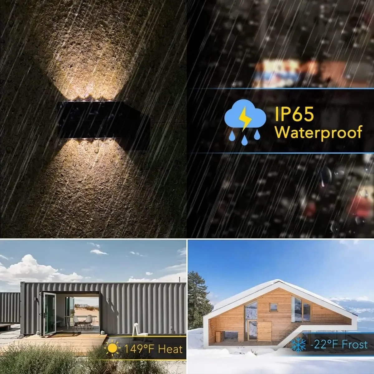 Set 2 Lampi solare LED pentru exterior cu 6 LED-uri de lumina calda ...
