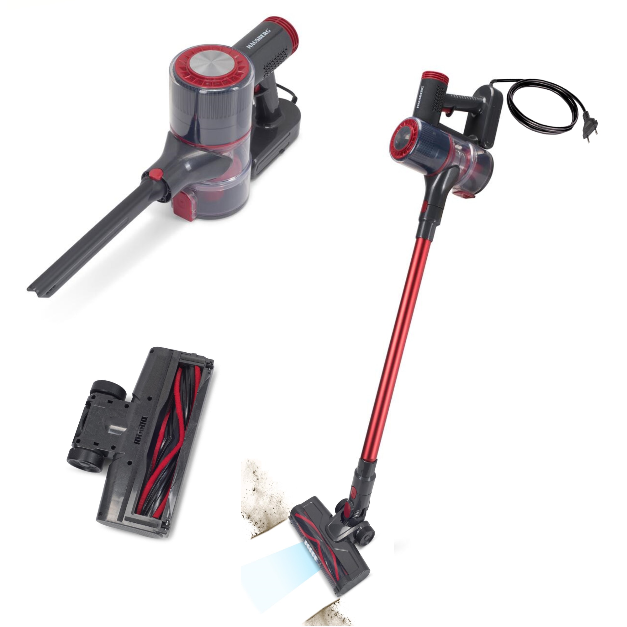Aspirator vertical cu fir, 900W, fara sac, capacitate 0.7L, raza de ...