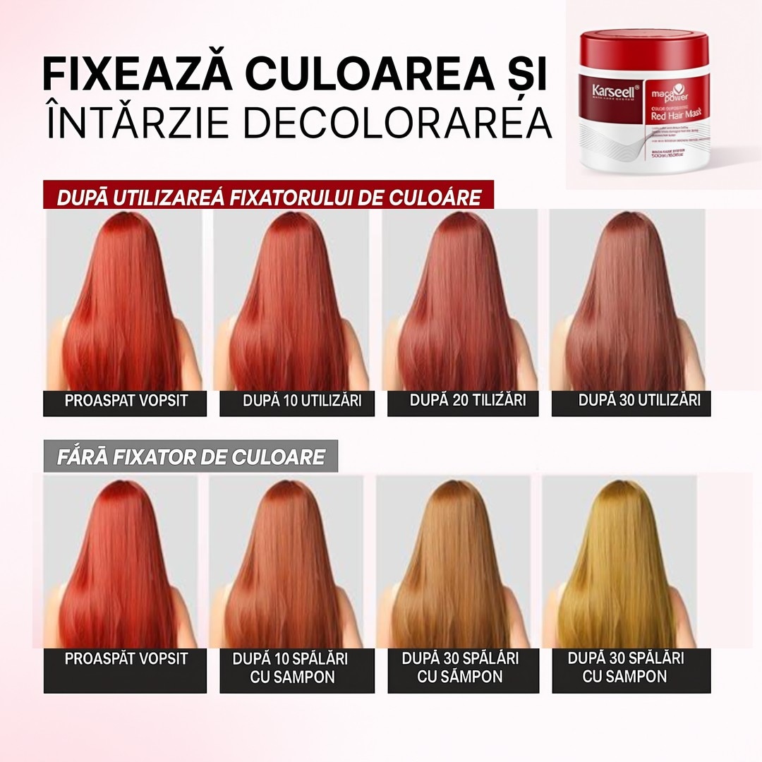 Masca Nuantatoare pentru Par Rosu Karseell CEZI – Hidratanta ...