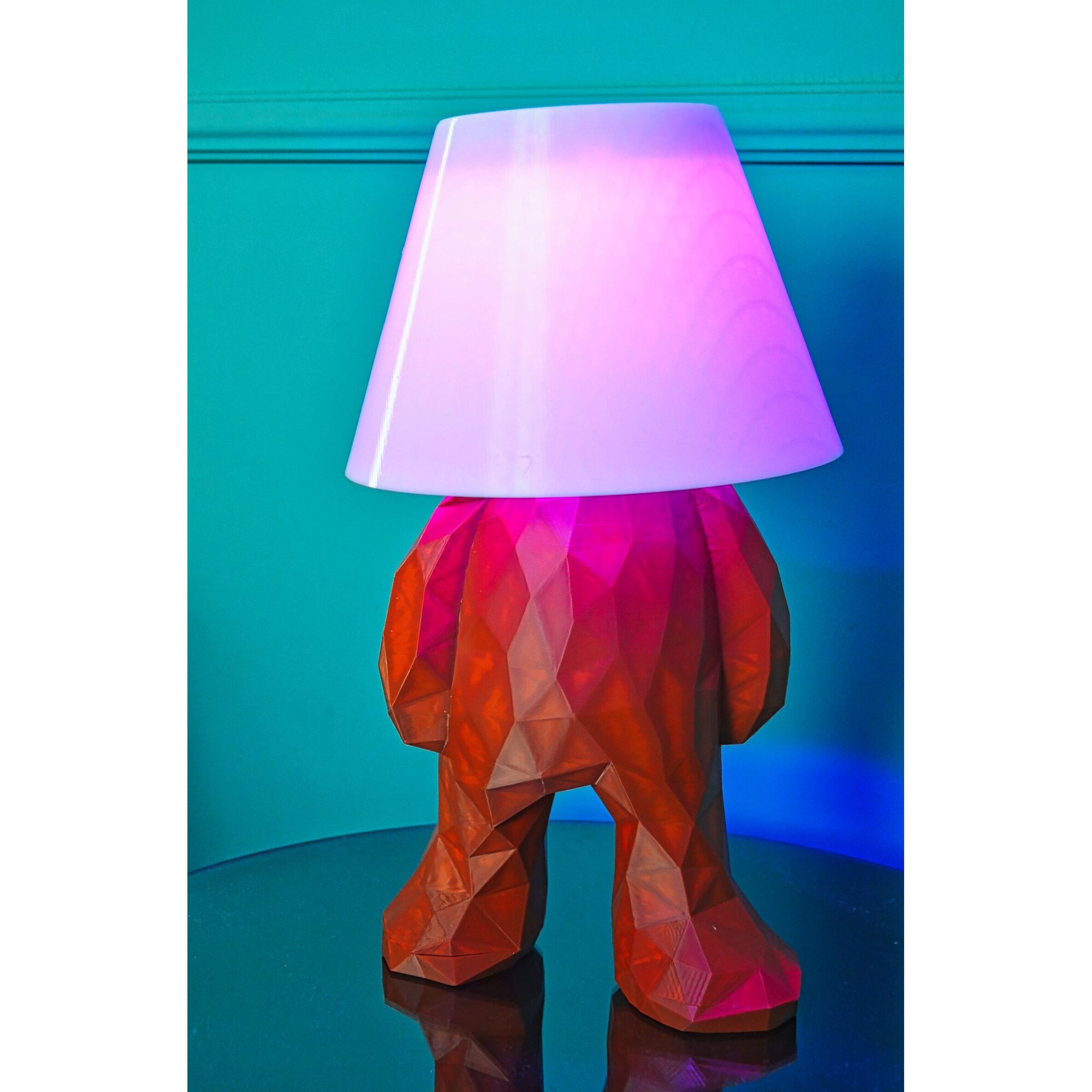 Lampa KUBU 3D din filamente UE cu LED in 16 culori si intensitate ...