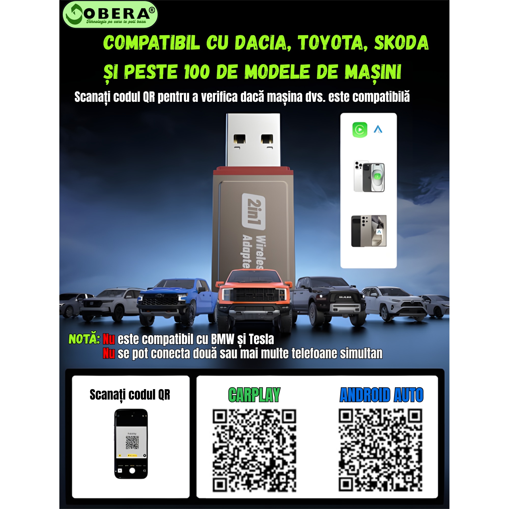 Adaptor Wireless CarPlay & Android Auto goBERA®️ – Plug & Play ...