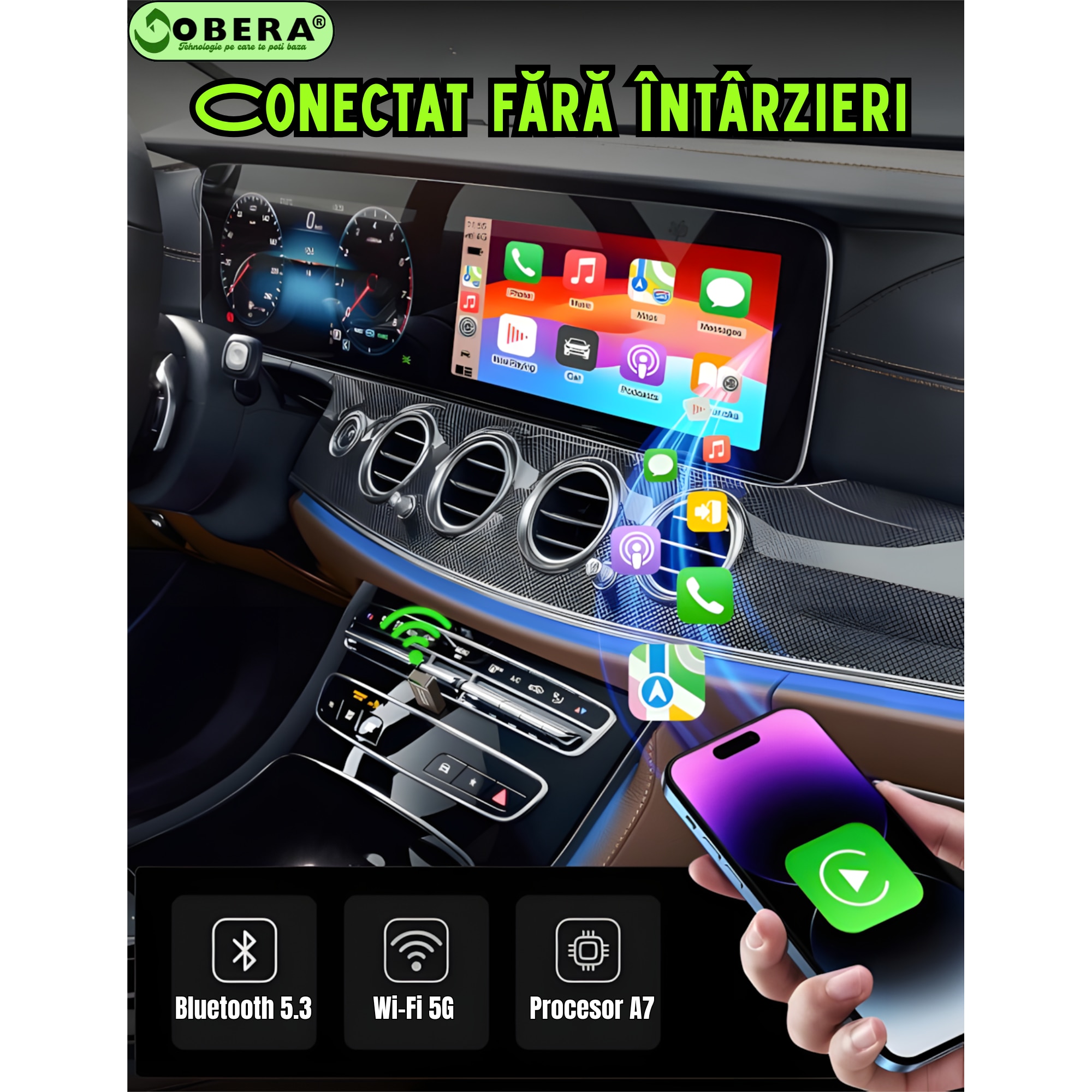 Adaptor Wireless CarPlay & Android Auto goBERA®️ – Plug & Play ...